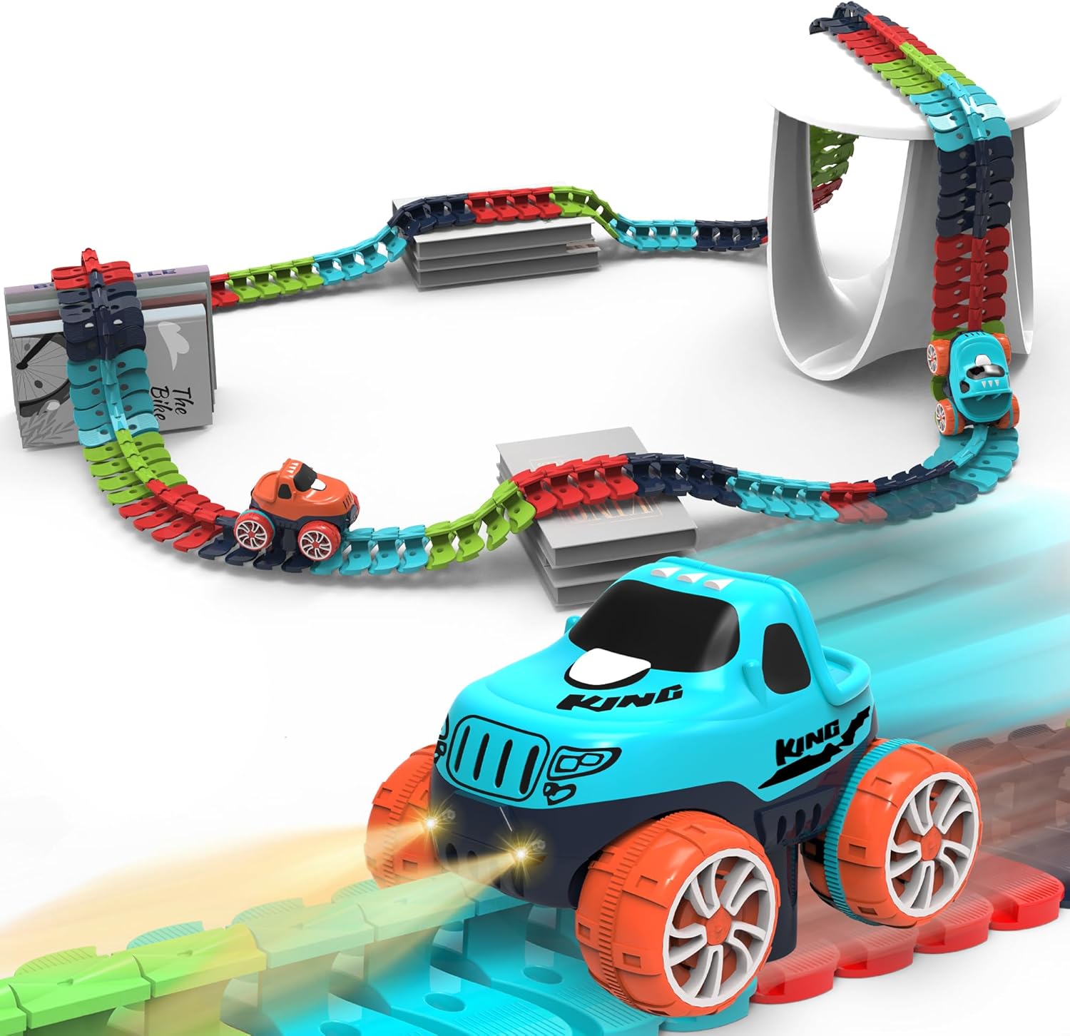 Smart Glow Racing Track – Interactive Light-Up Car Set 🚗 – Bunby